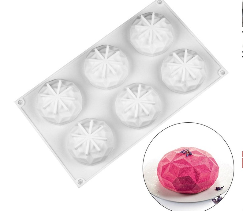 Diamond Sphere Mold, Geometrical Sphere Mold L Silicone L Chocolate L ...