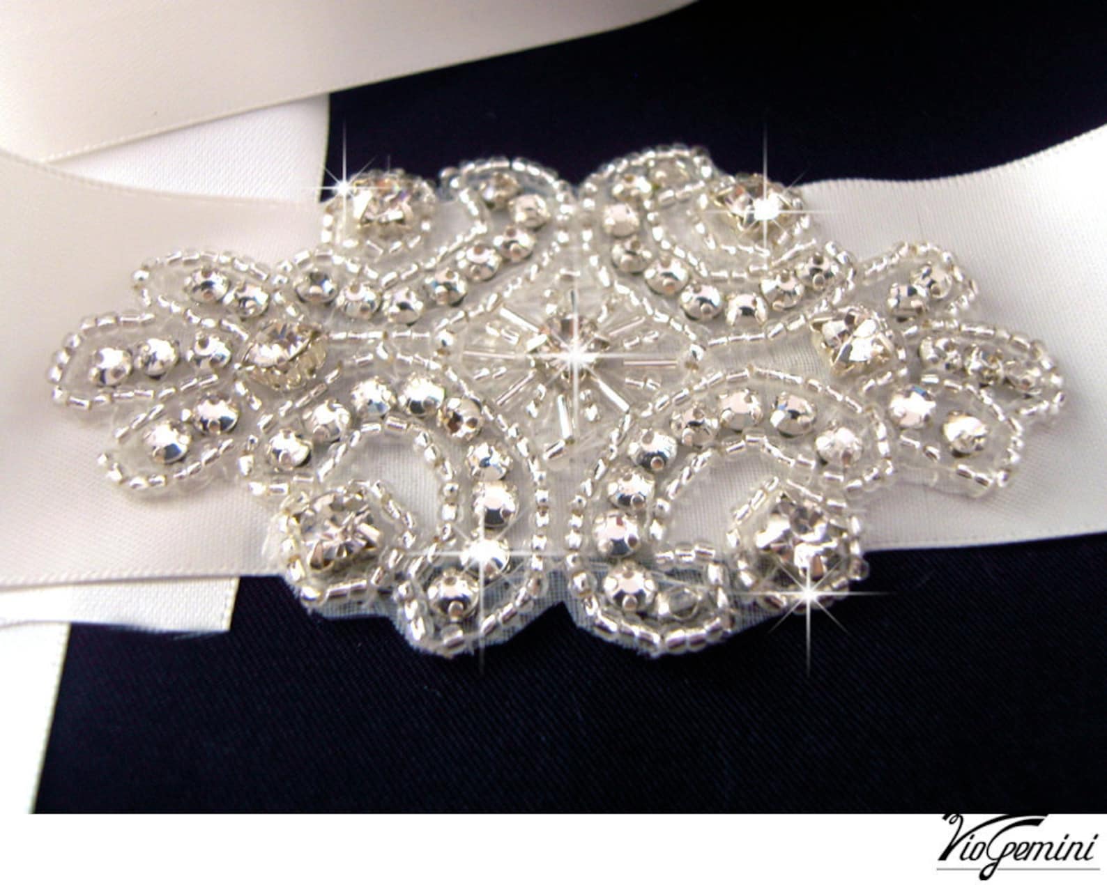 Crystal Applique Rhinestone Applique Wedding Applique - Etsy