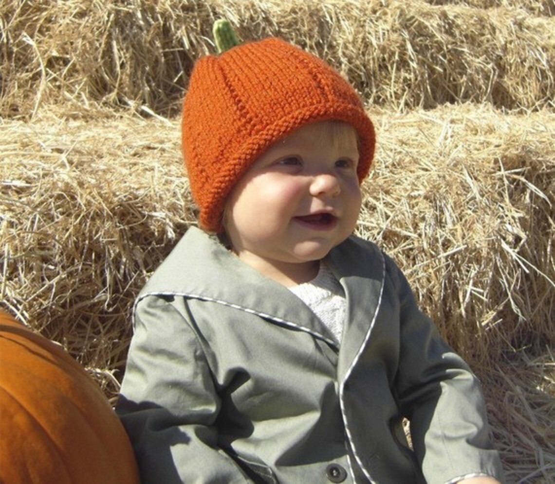 Pumpkin Hat Pattern - PFD Knitting Pattern - Pumpkin Hat Tutorial ...