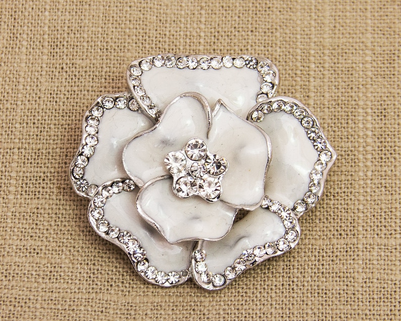 Rose Gold Wedding Brooch Rhinestone Brooch Crystal Brooch | Etsy