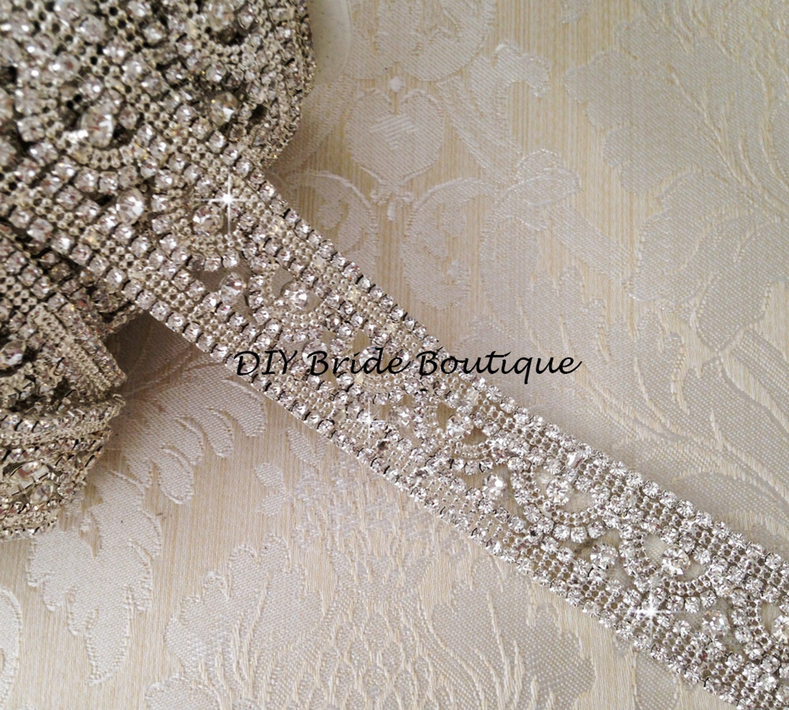 12 Rhinestone Trim Rhinestone Chain Rhinestone - Etsy