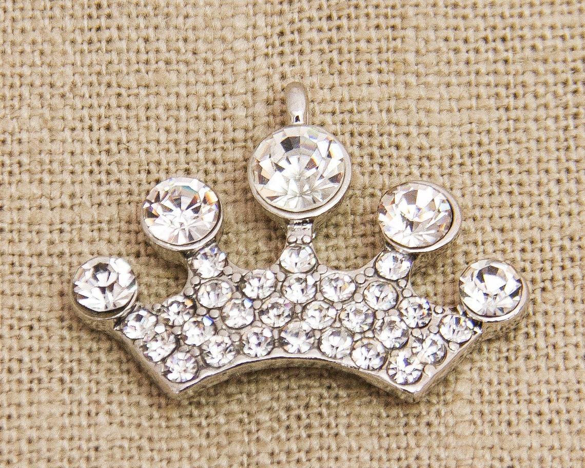 Rose Gold Crown Pendant Rhinestone Crown Pendant Rose Gold | Etsy