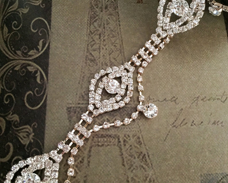 Rose Gold Rhinestone Trim 12 Rhinestone Chain Trim - Etsy