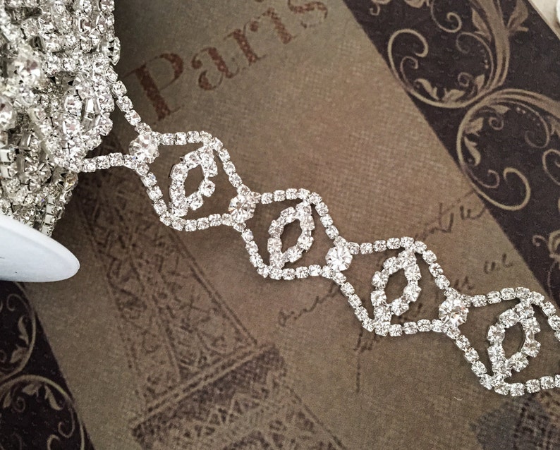 12 Rhinestone Trim Rhinestone Trimming Crystal | Etsy