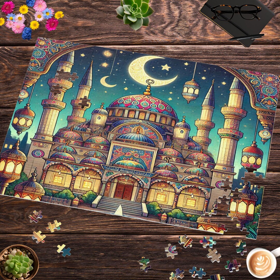 Ramadan Mosque Puzzle - Gift for Islamic Art Lover - Ramadan Gift ...