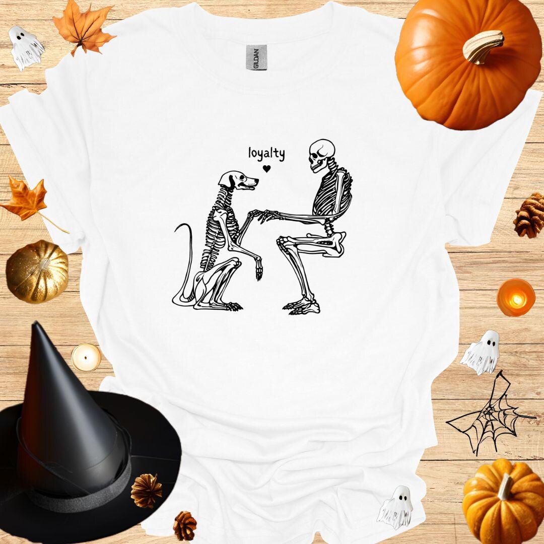 Loyal Skeleton Dog and Master Halloween T-shirt Unisex Gothic Loyalty ...
