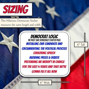 Anti-democrat Logic Sticker Hilarious Political Statement Bumper Decal ...