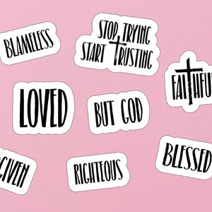 Christian Sticker Pack Eight 1 Faith Based Decals, Inspirational ...