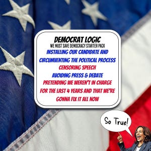 Anti-democrat Logic Sticker Hilarious Political Statement Bumper Decal, Democrats Are the Party ...
