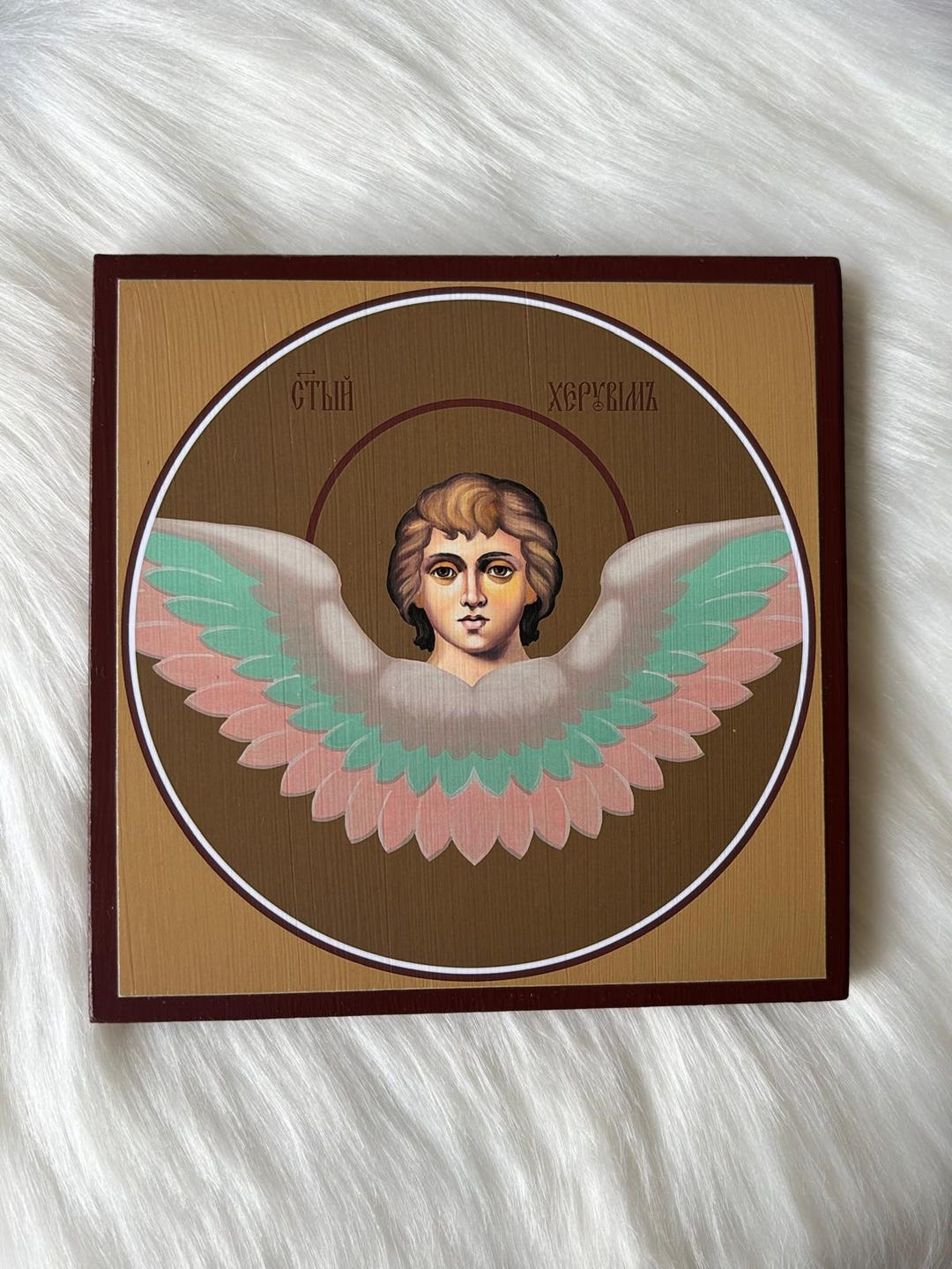 Orthodox Baby Cherubim Icon Dimensions: 14cm X 14cm - Etsy