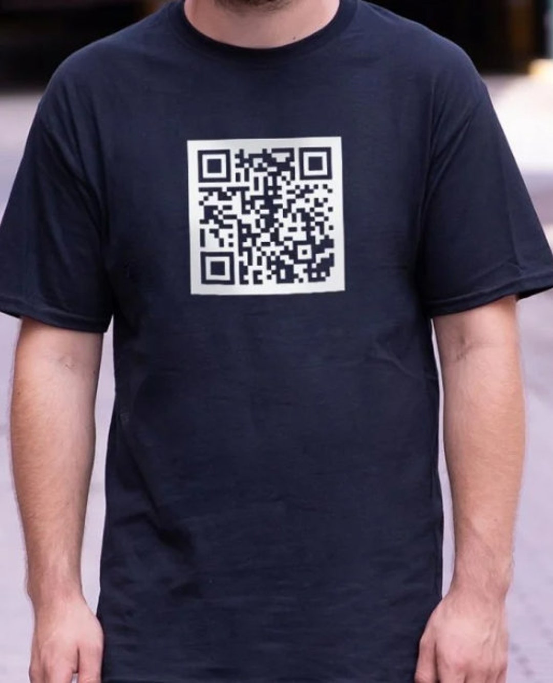 Scan QR Code Rick Rolled Roll Rick Astley T-shirts Funny Humor Graphic ...