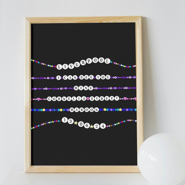 Eras Tour Friendship Bracelet Poster - Etsy