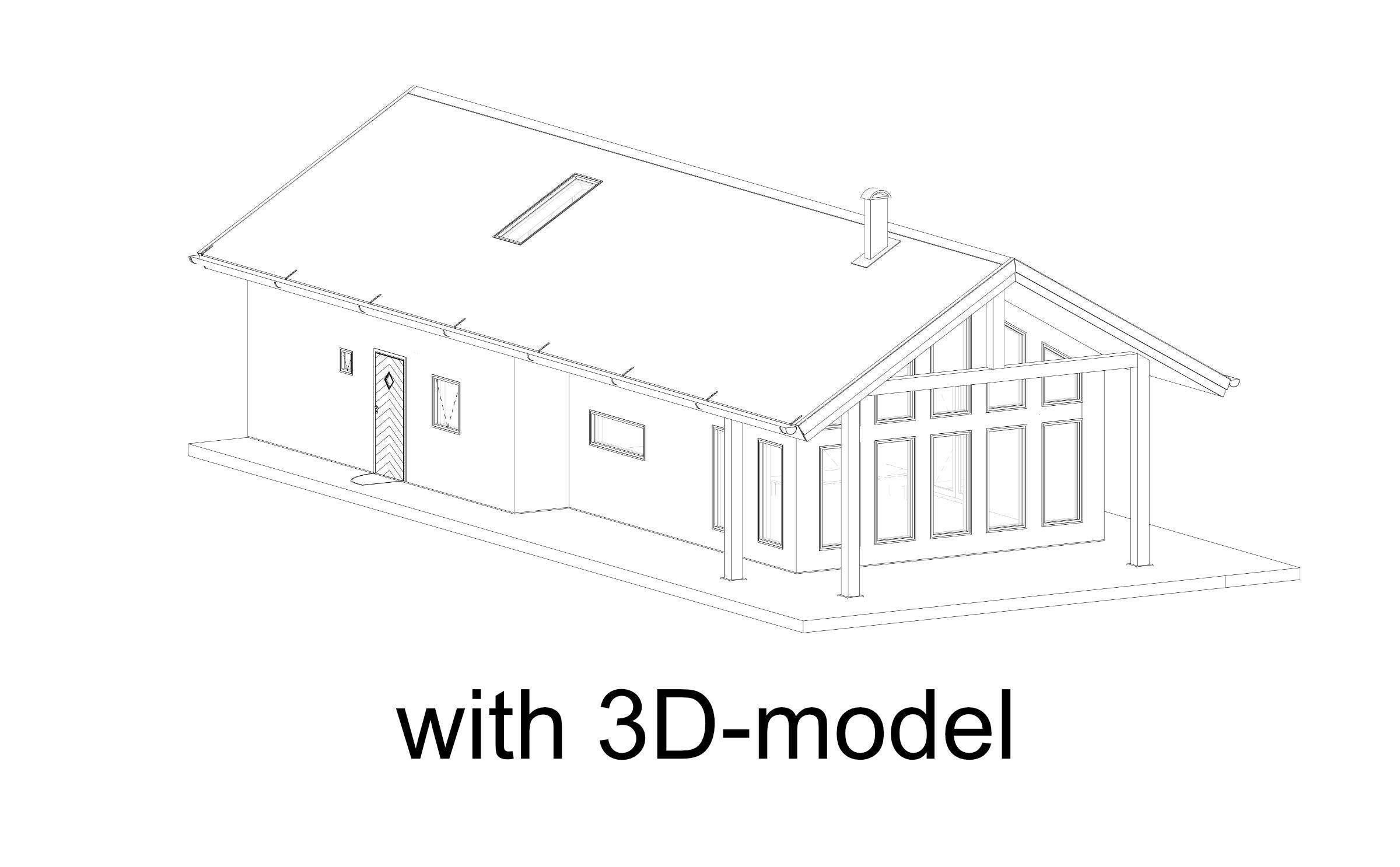 Scandinavian House Plan: Cozy Nordic Cabin Design (PDF + 3D Model) - Etsy