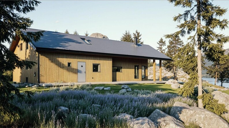 SCANDINAVIAN HOUSE Plan, Cozy Nordic Cabin DIY Build, Architectural ...