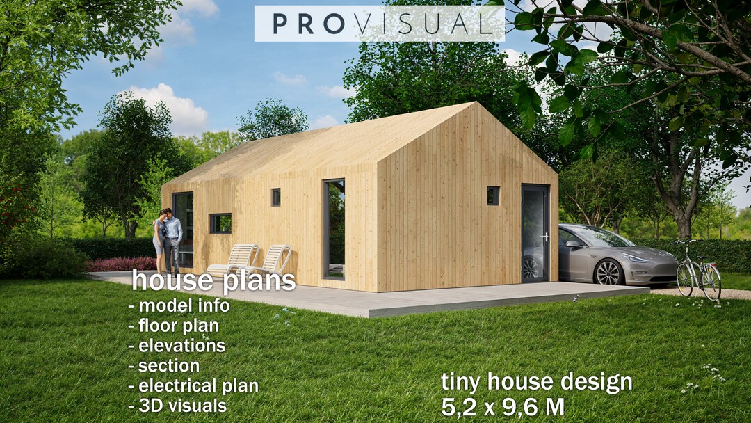 Little Home Tiny House CABIN FLOOR PLANS With Loft, Architectural ...