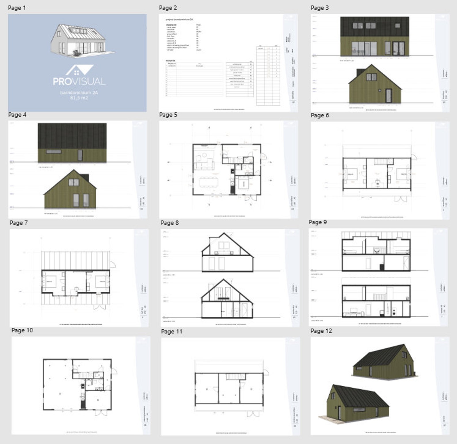 BARNDOMINIUM HOUSE Building PLANS, Airbnb Architectural Drawings Floor ...