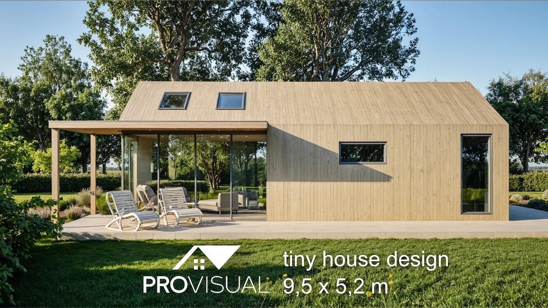 TINY HOUSE Floor Plans With Loft, Architectural Drawings & Small House ...