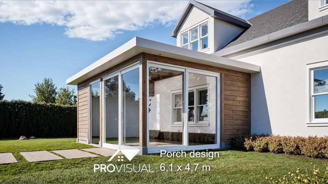 PORCH BUILDING Guide, DIY Build, 6,1x4,7, Veranda Plans, Technical ...