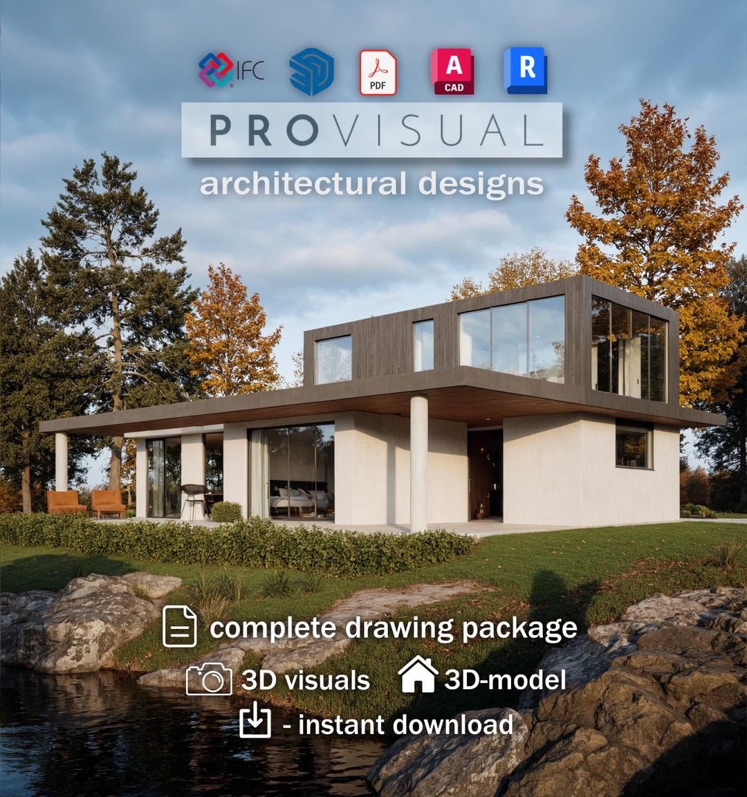 Modern Luxury Small Villa House Design | Minimalist Home Blueprint ...