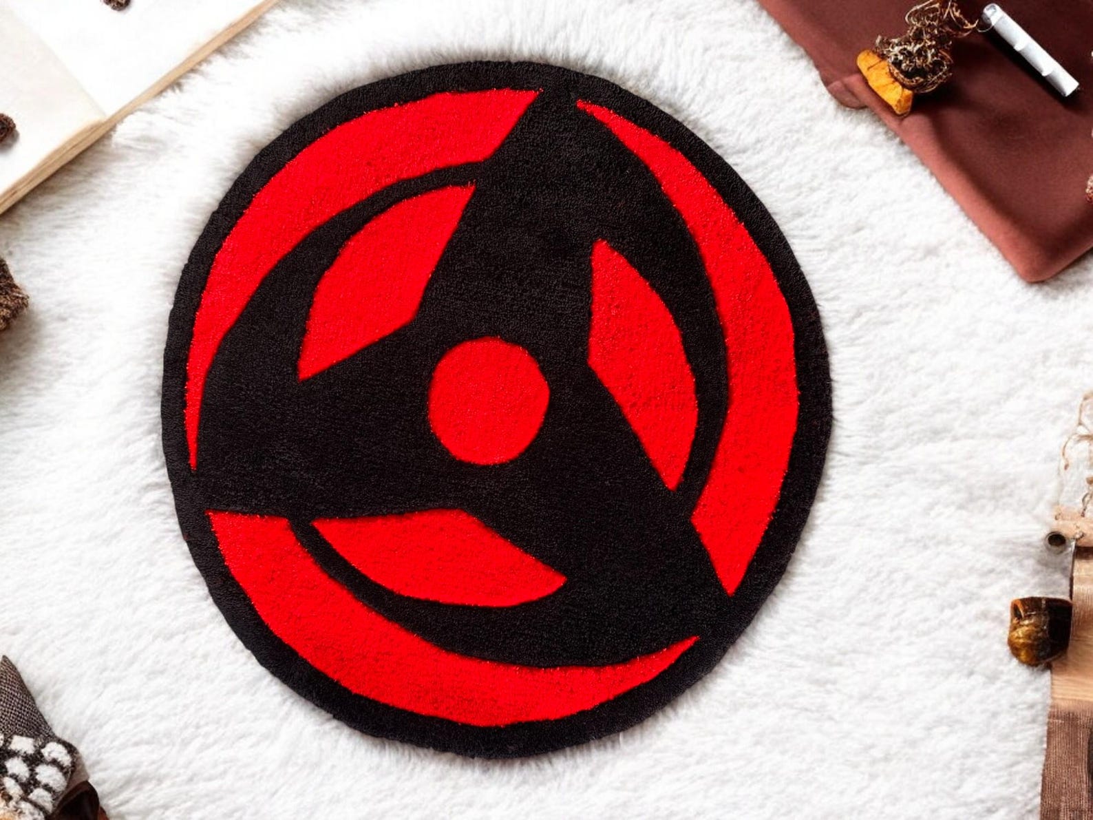 Sharingan Naruto Tufting Rug Handcrafted Anime Decor Unique Home ...