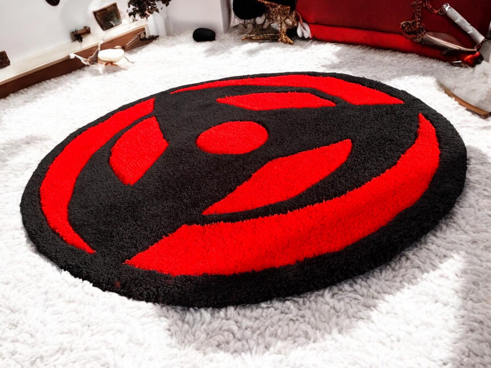 Sharingan Naruto Tufting Rug Handcrafted Anime Decor Unique Home ...