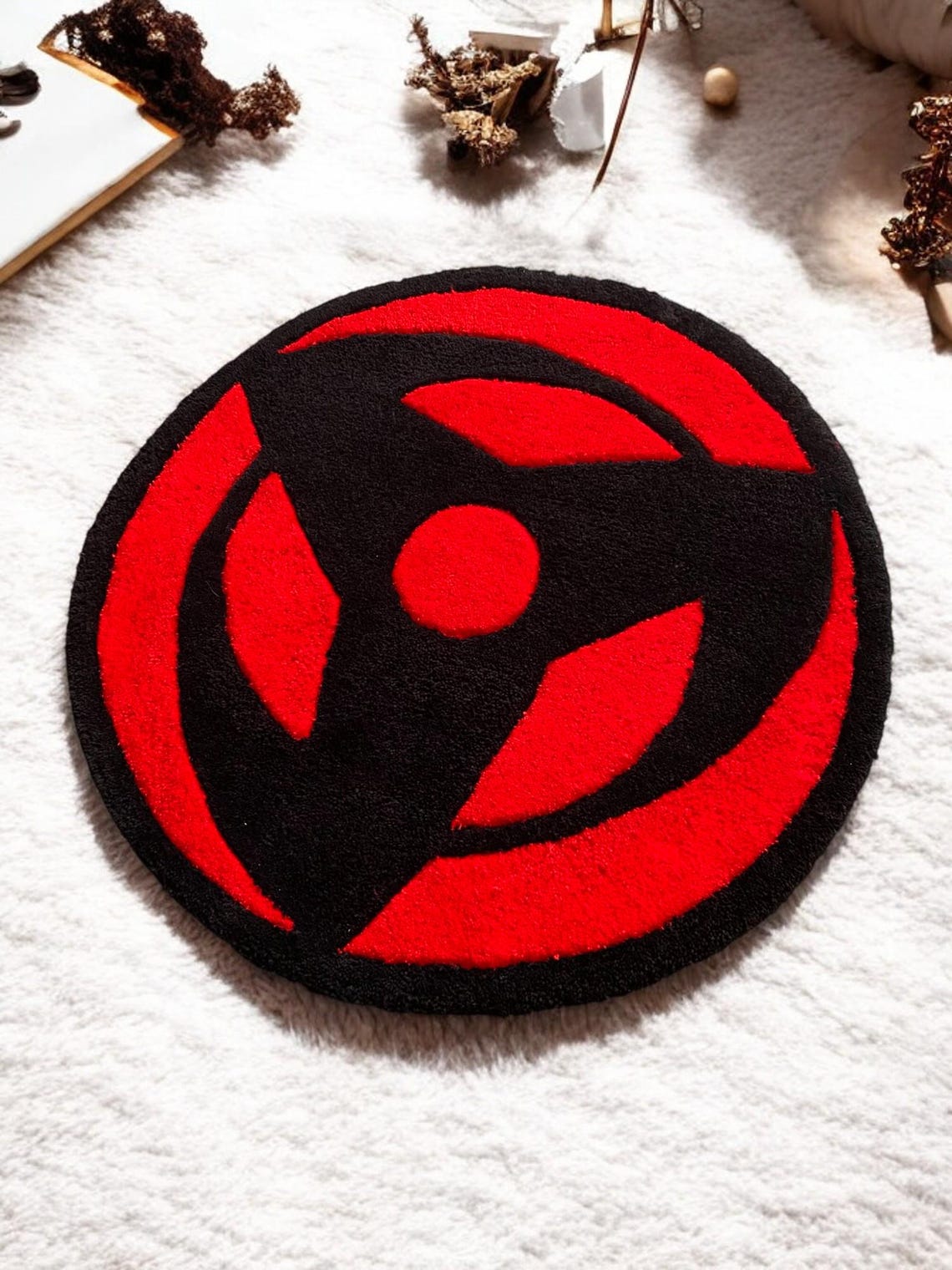 Sharingan Naruto Tufting Rug Handcrafted Anime Decor Unique Home ...