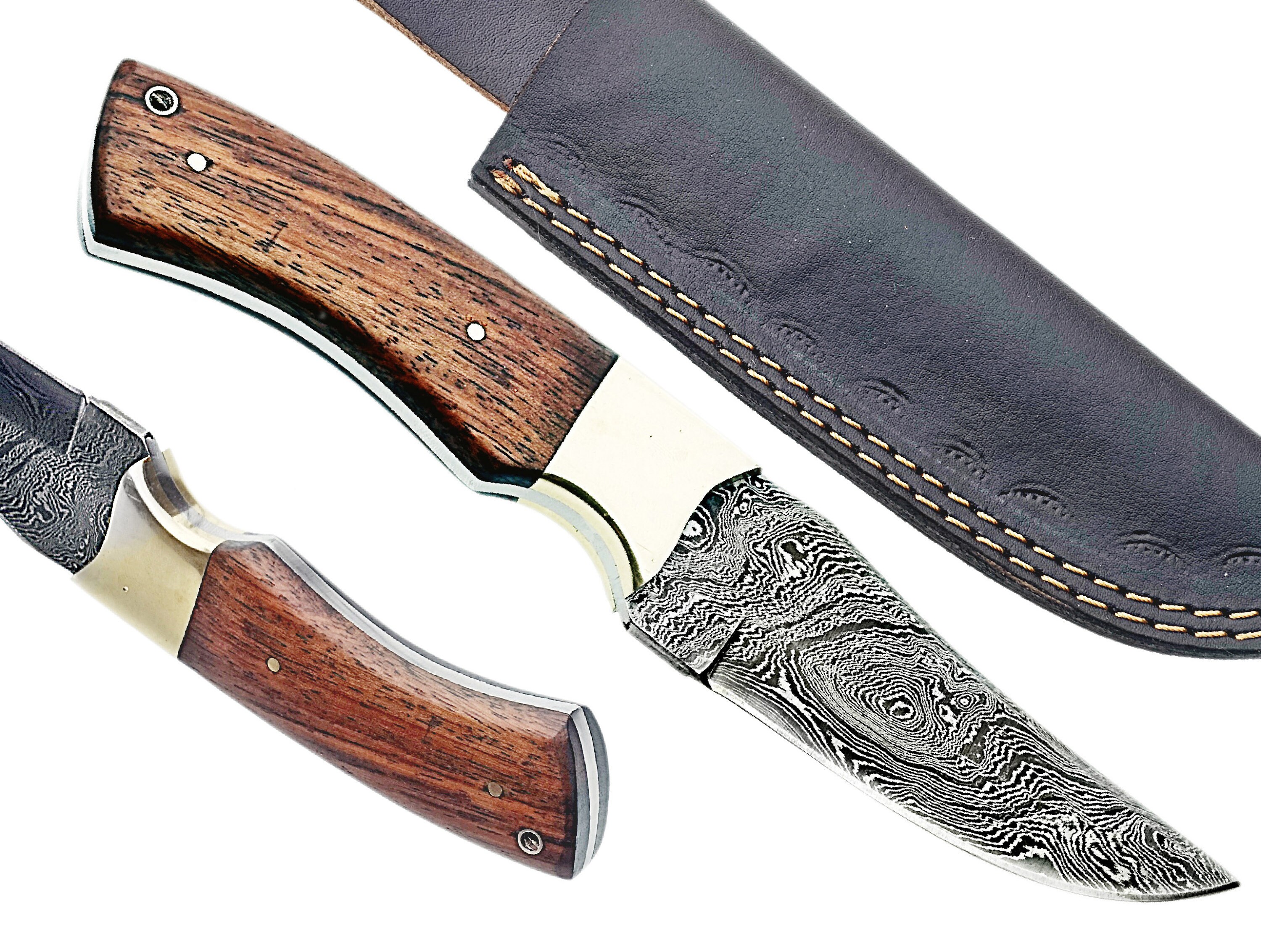 Handcrafted Damascus Steel Skinner Hunting Knife , Hunting Knife, Hand ...