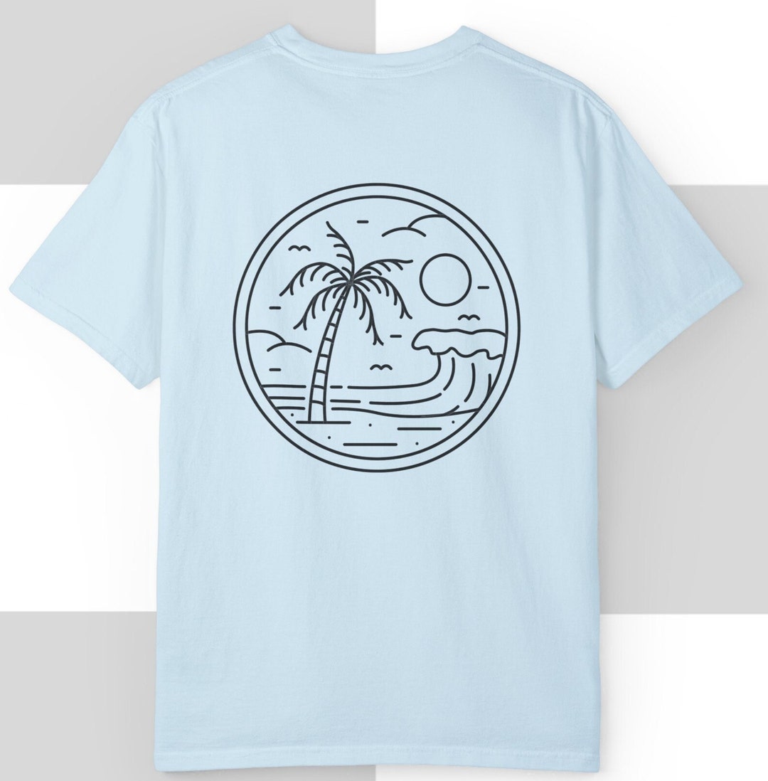 Surf Board Beach Shirt, Retro Comfort Colors T-shirt, Trendy Beach ...