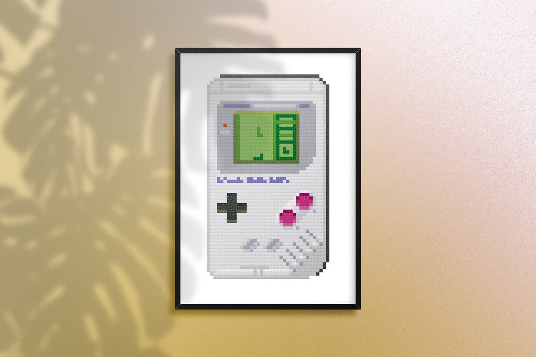 Retro Handheld Game Console Pixel Art Cross Stitch Pattern - Vintage ...
