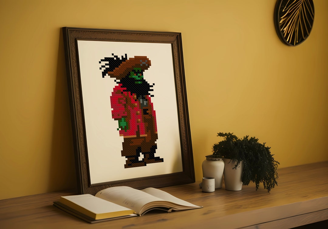 Ghost Pirate Lechuck Cross Stitch Pattern - Inspired by Monkey Island ...