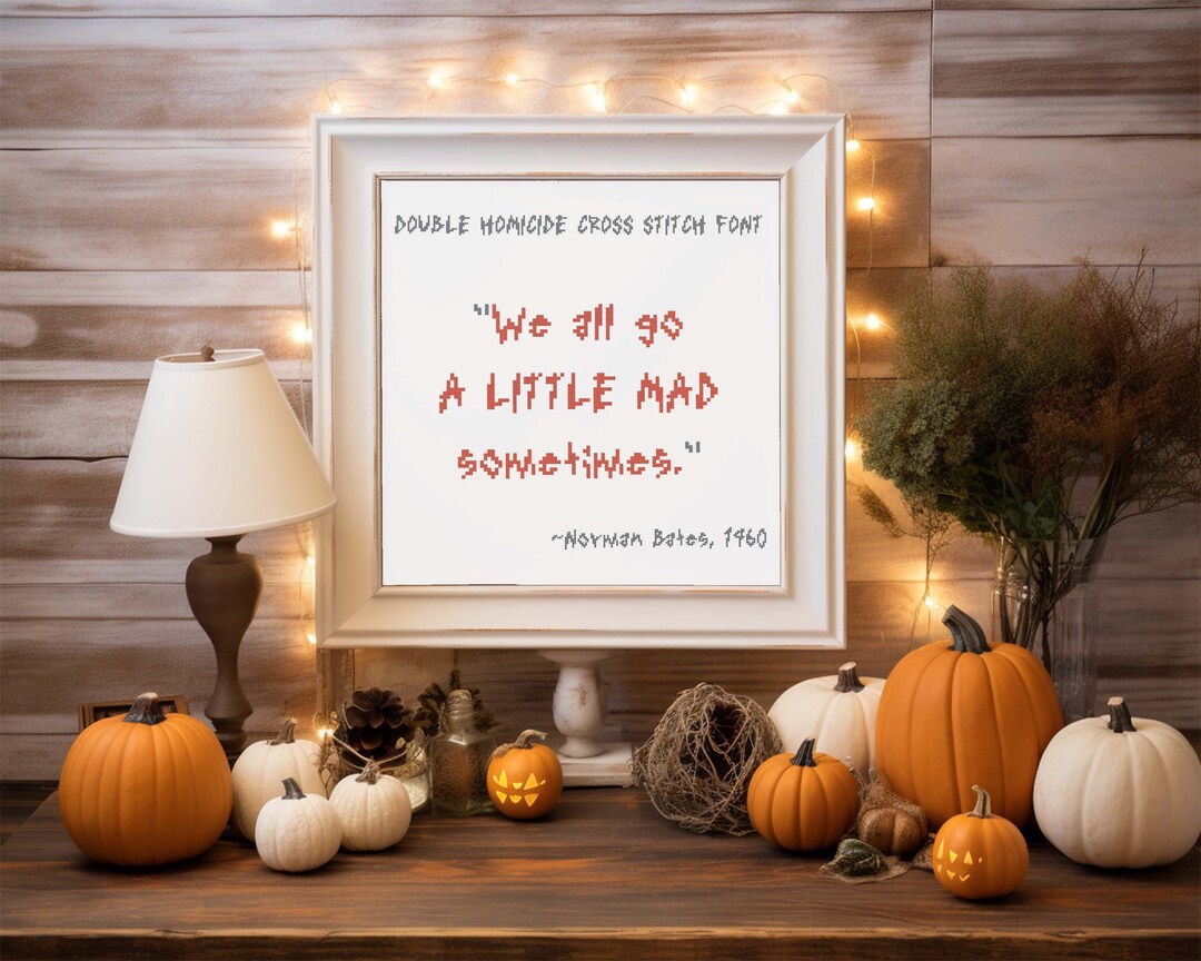 Horror Font "double Homicide" Cross Stitch Pattern – Alphabet for ...