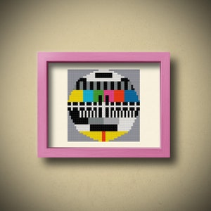 Vintage CRT TV Test Pattern Cross Stitch Pattern - Philips Circle ...