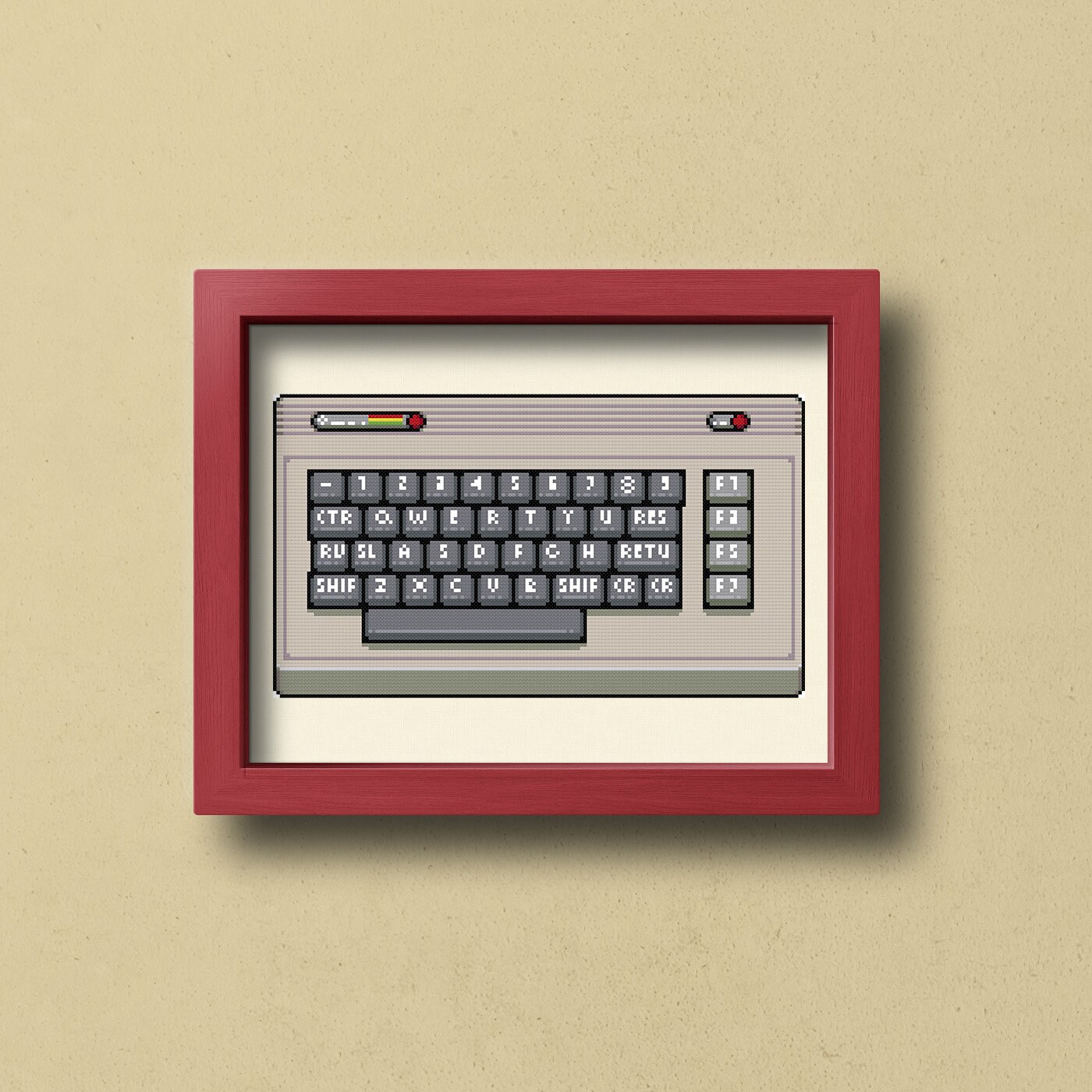 Retro Commodore 64 Pixel Art Cross Stitch Pattern | Vintage Computer ...