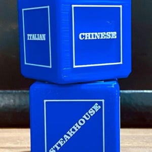Food Takeout Decision Dice- Date Night Idea-set of 2 Die - Etsy