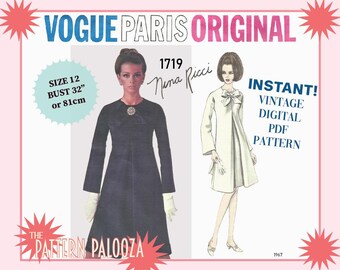 PDF Digital Download Print-at-home Sewing Pattern - Vintage 1970s VOGUE ...