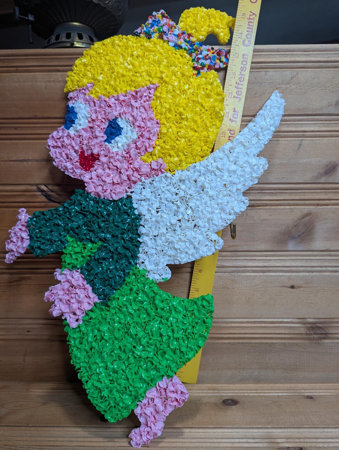 Vintage Melted Plastic Popcorn Christmas Green Angel Decor - Etsy