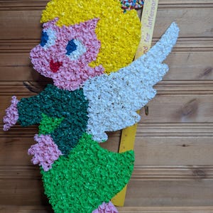 Vintage Melted Plastic Popcorn Christmas Green Angel Decor - Etsy