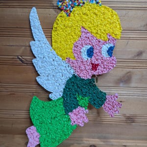 Vintage Melted Plastic Popcorn Christmas Green Angel Decor - Etsy