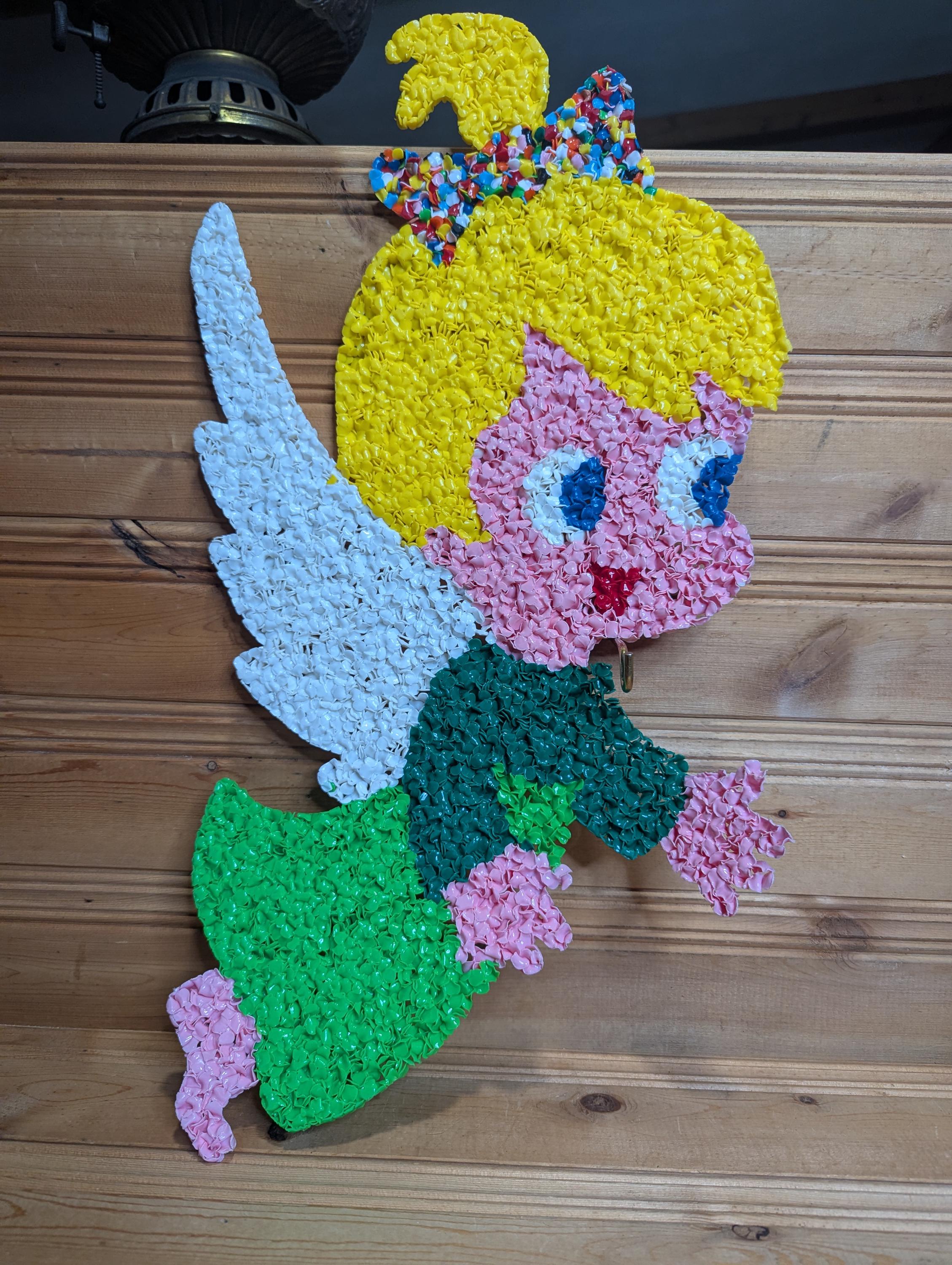 Vintage Melted Plastic Popcorn Christmas Green Angel Decor - Etsy