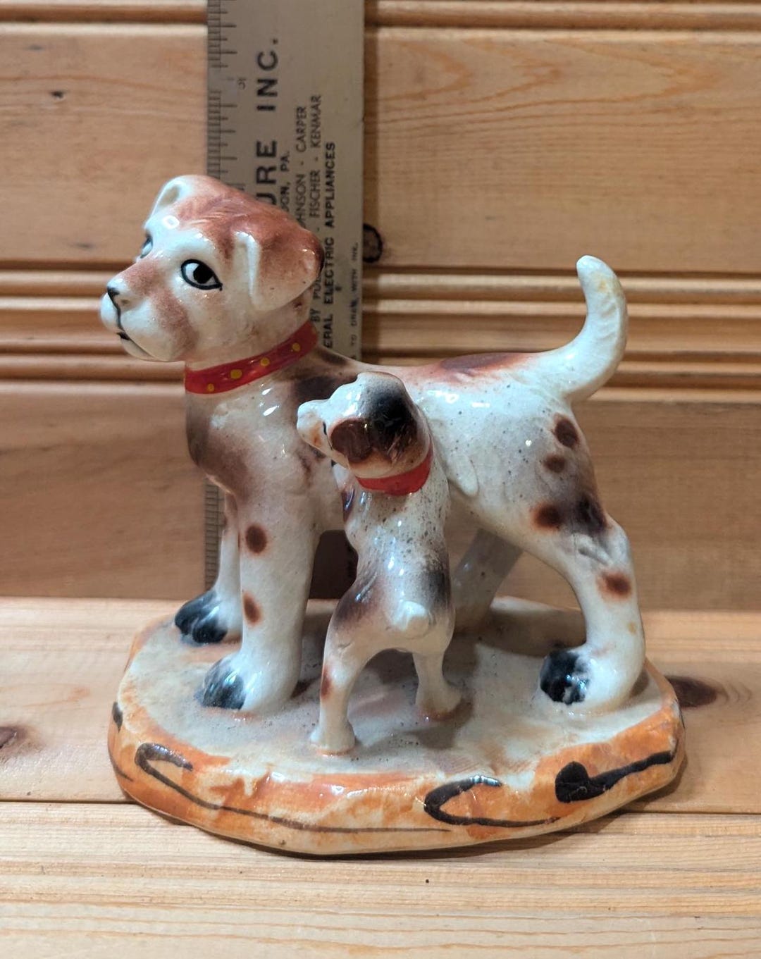 Vintage Japan Hand Painted Dogs Mother and Pup Figurine - Etsy