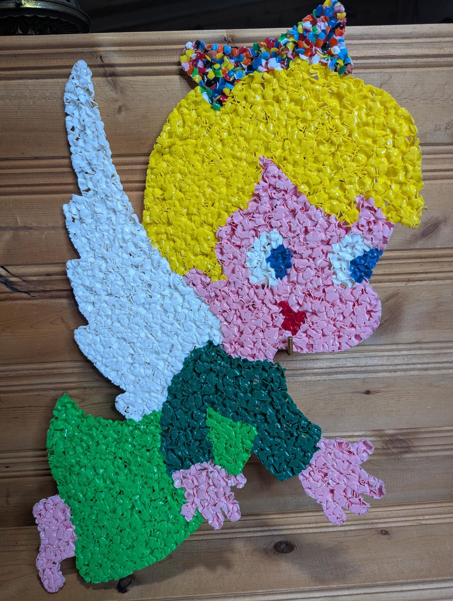Vintage Melted Plastic Popcorn Christmas Green Angel Decor - Etsy