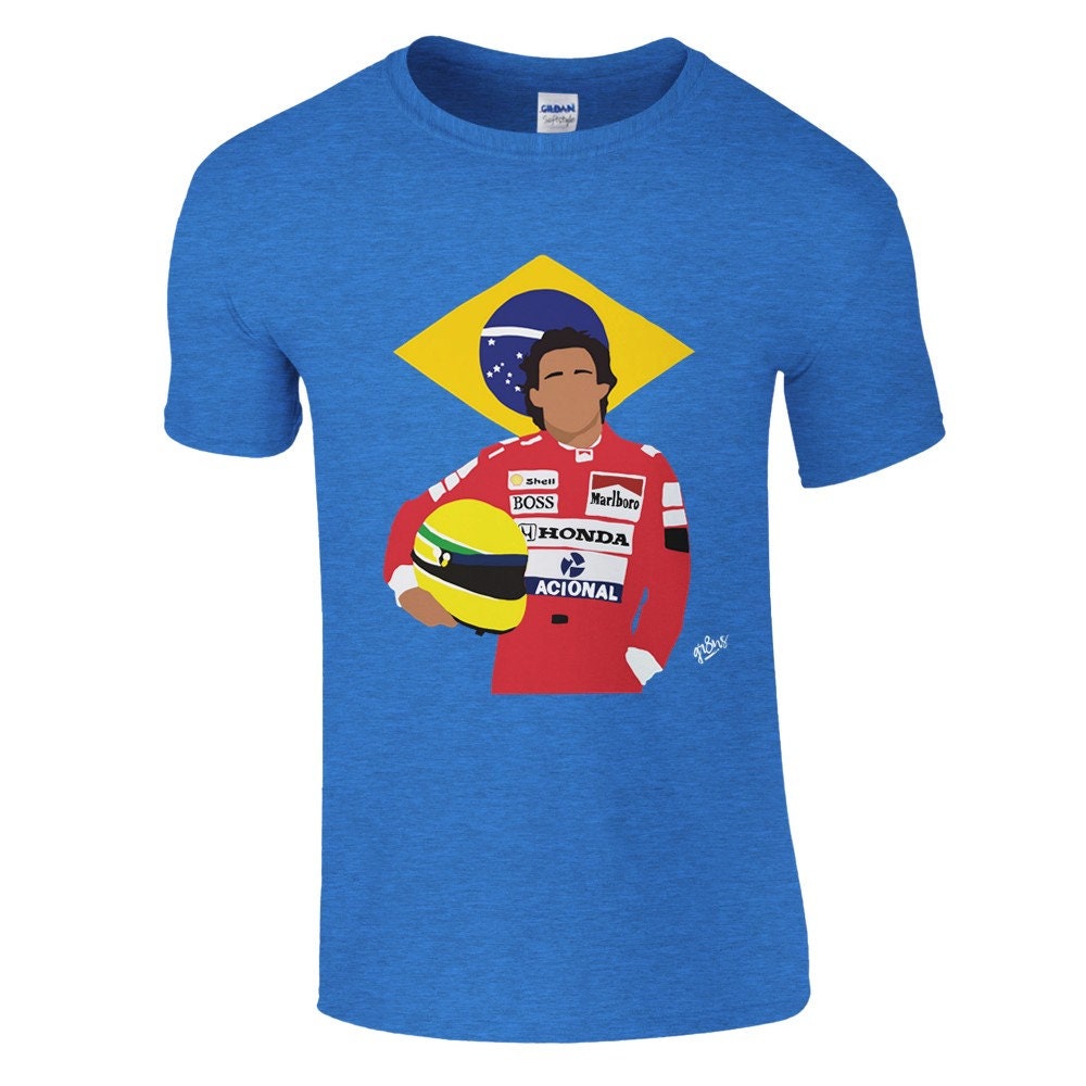 Ayrton Senna - Icon Minimalist Graphic T-shirt | F1 Legend | Senna ...