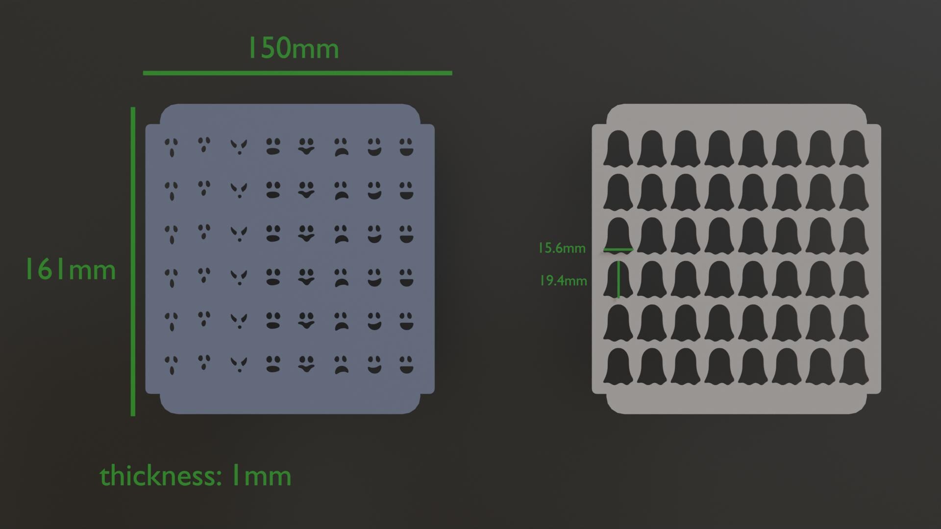 Sprinkle Stencil Ghost Design. Digital STL File for 3D Printing, Cookie ...