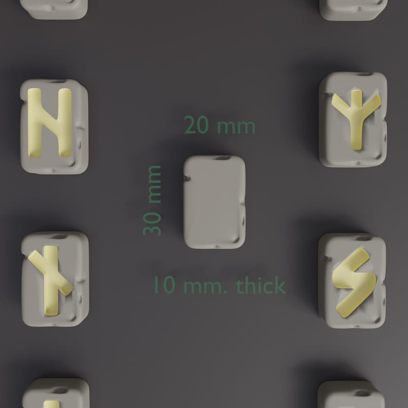 Elder Futhark Runes (24+1) STL Files for 3d Printing - Etsy