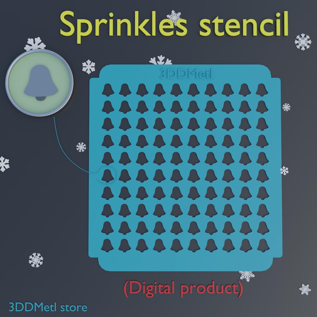 Sprinkle Stencil Bell Design. - Etsy
