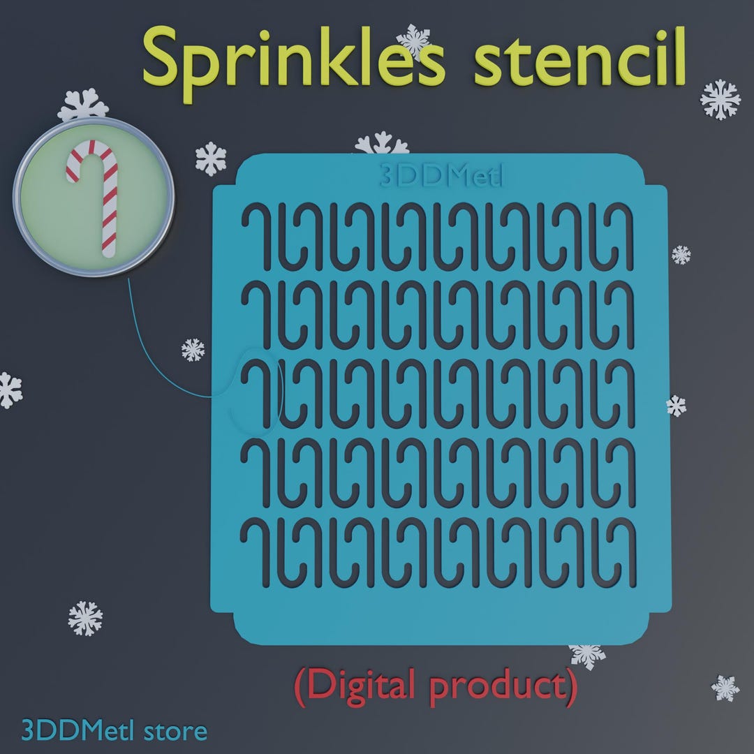 Sprinkle Stencil Candy Design. - Etsy