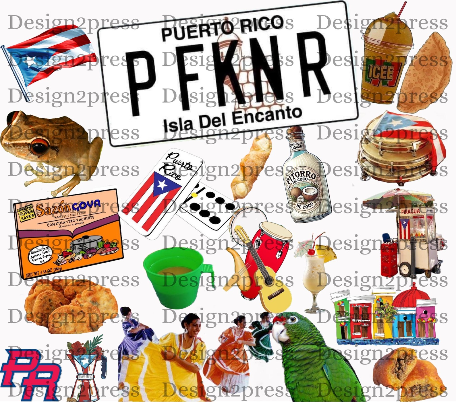 Puerto Rico PNG/ Boricua/ Puertorriqueño/ Borikén/ Puertorrican Culture ...