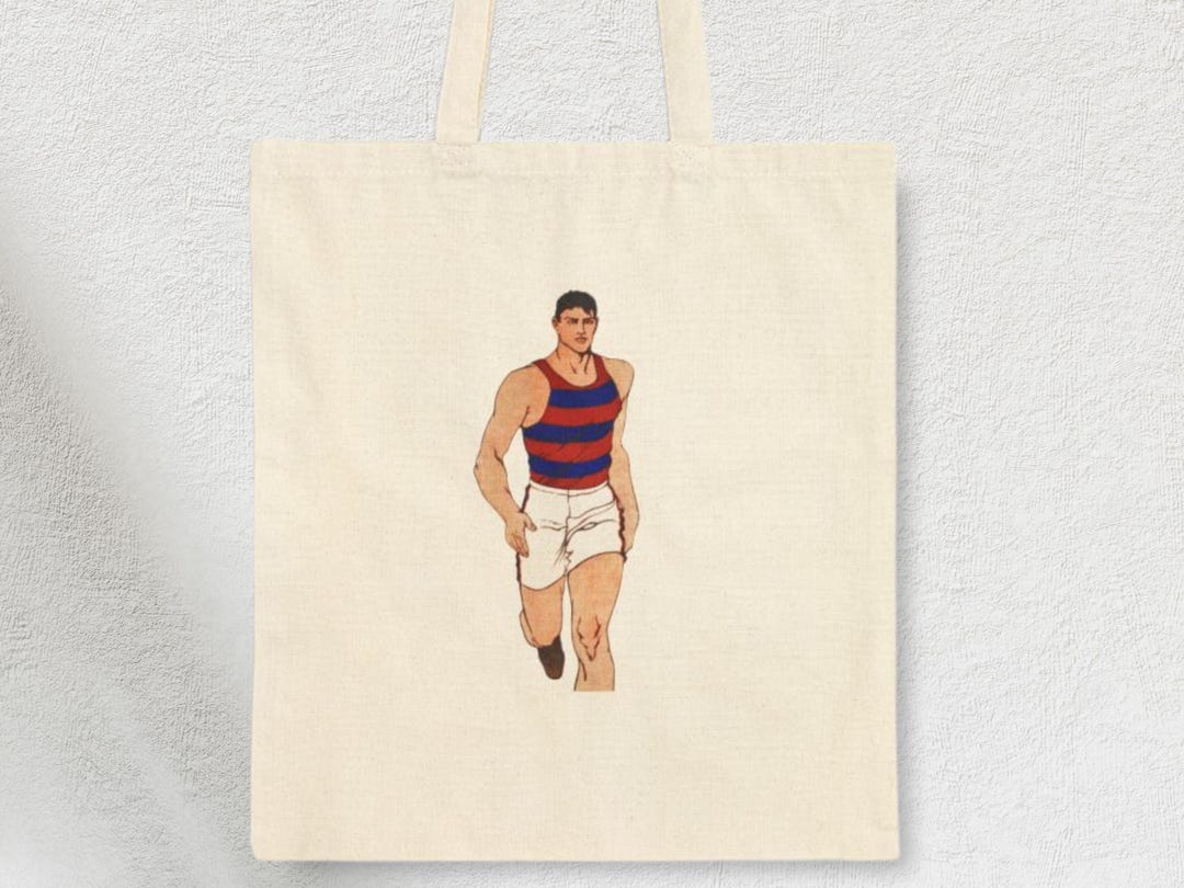 Vintage Marathon Bag | Retro Gym | Vintage Sports Tote | Running Man ...