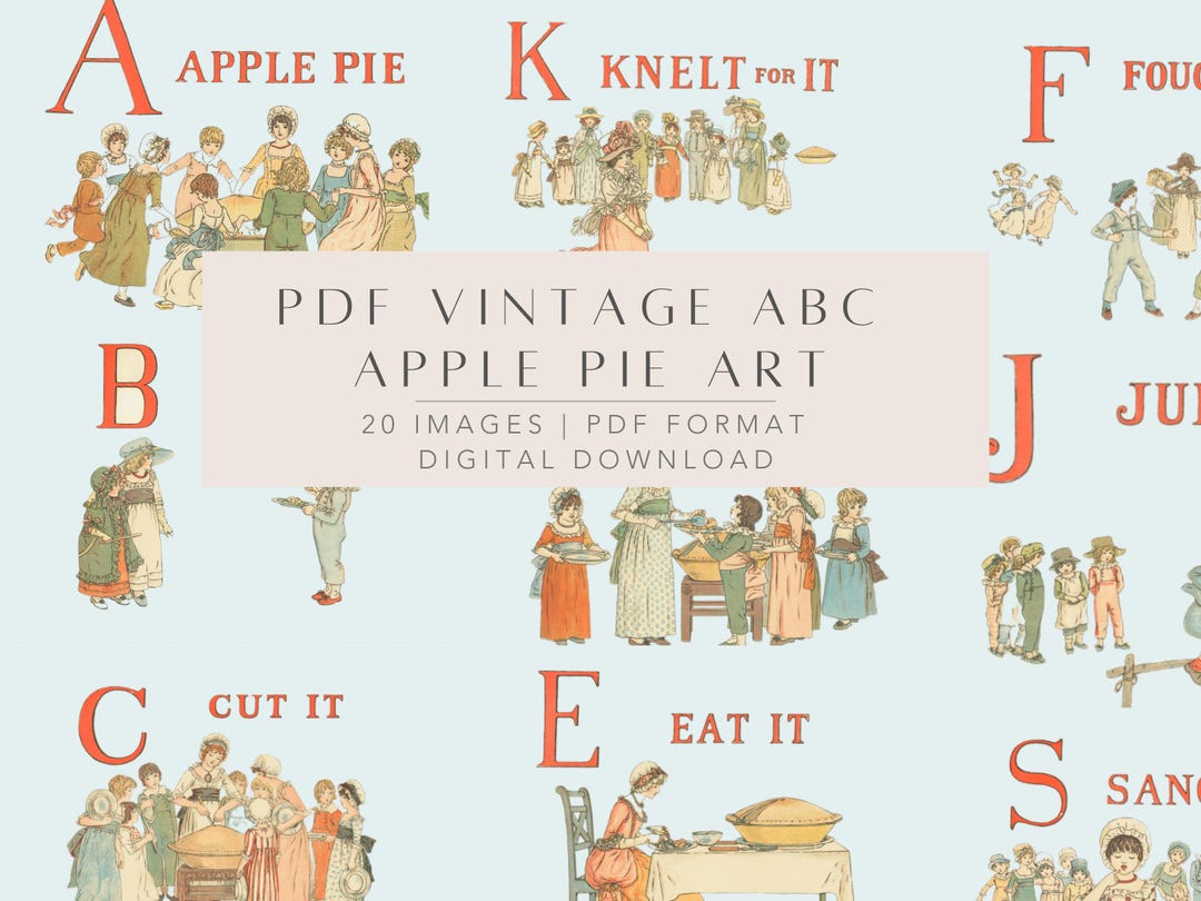 Alphabet Storybook Classic ABC Flash Cards PNG PDF - Etsy