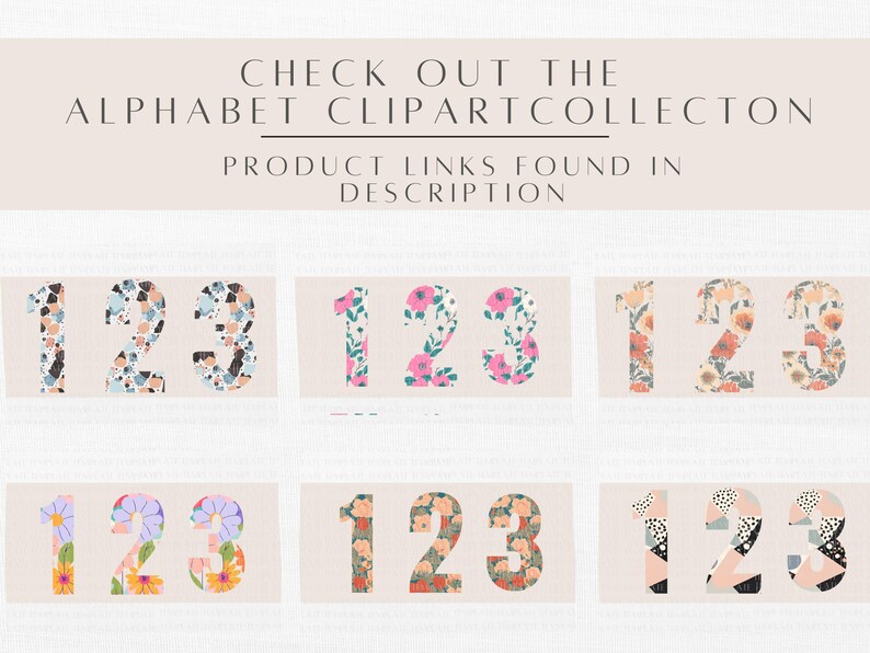 Retro Shapes Pack 70s Number PNG PDF for Flower Themed Class - Etsy ...